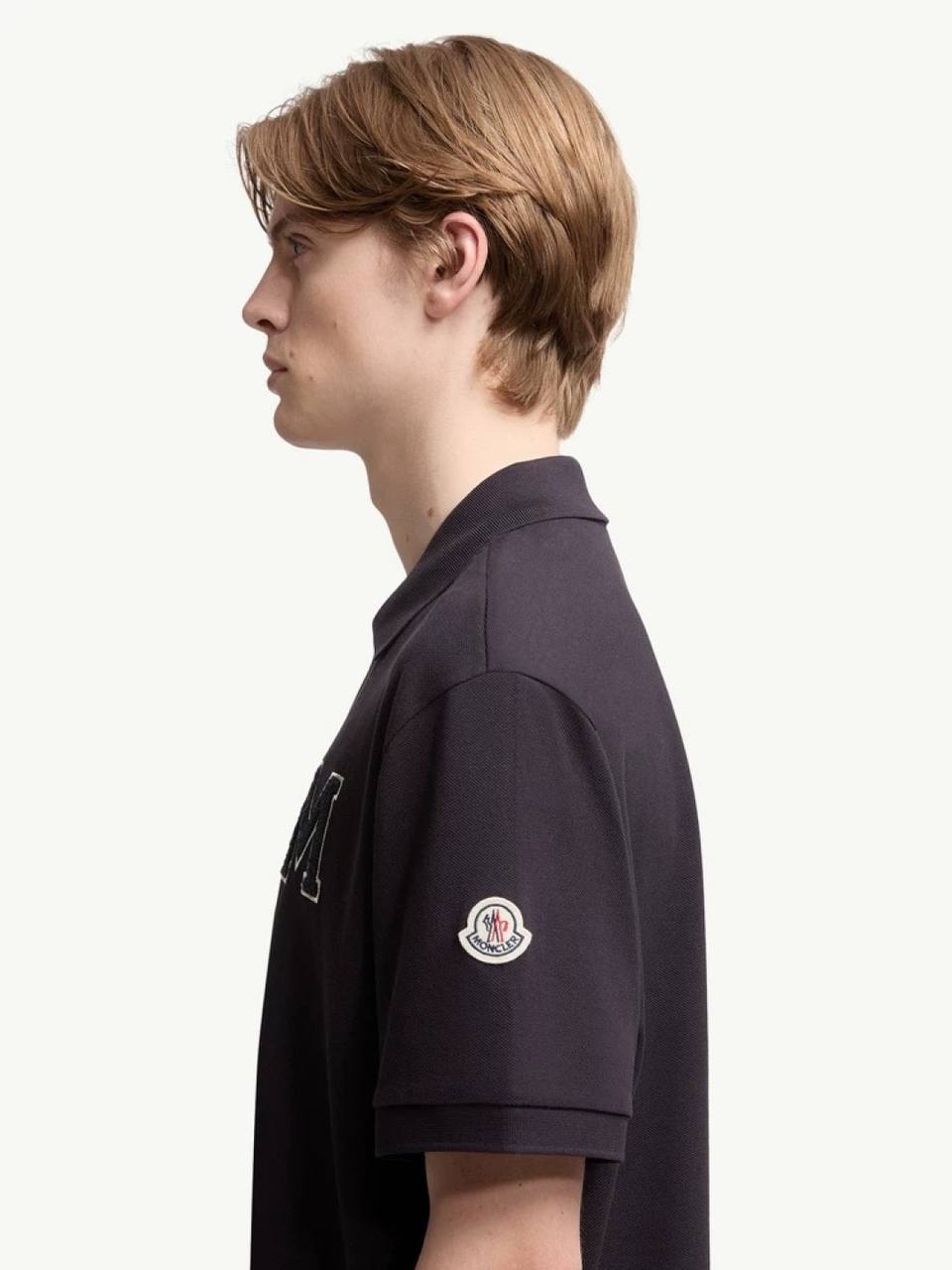 MONCLER M LOGO BLACK T-SHIRT