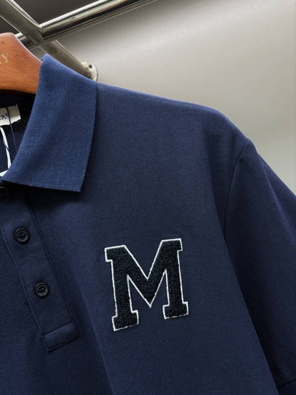 MONCLER M LOGO BLUE COLOR T-SHIRT