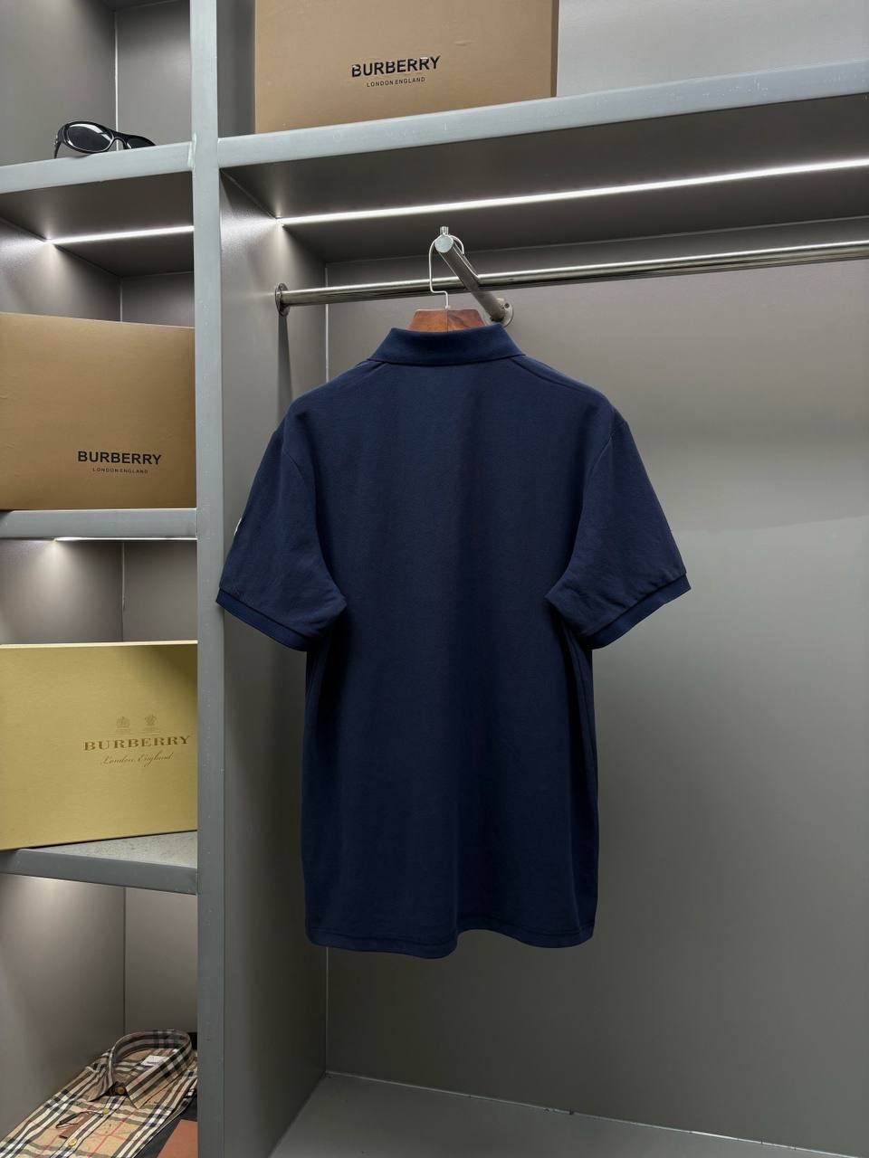 MONCLER M LOGO BLUE COLOR T-SHIRT
