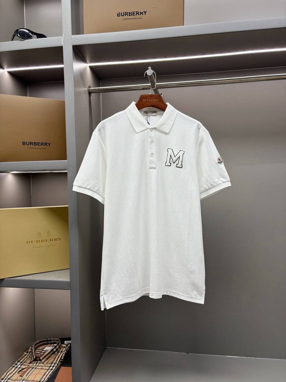 MONCLER M LOGO WHITE COLOR T-SHIRT